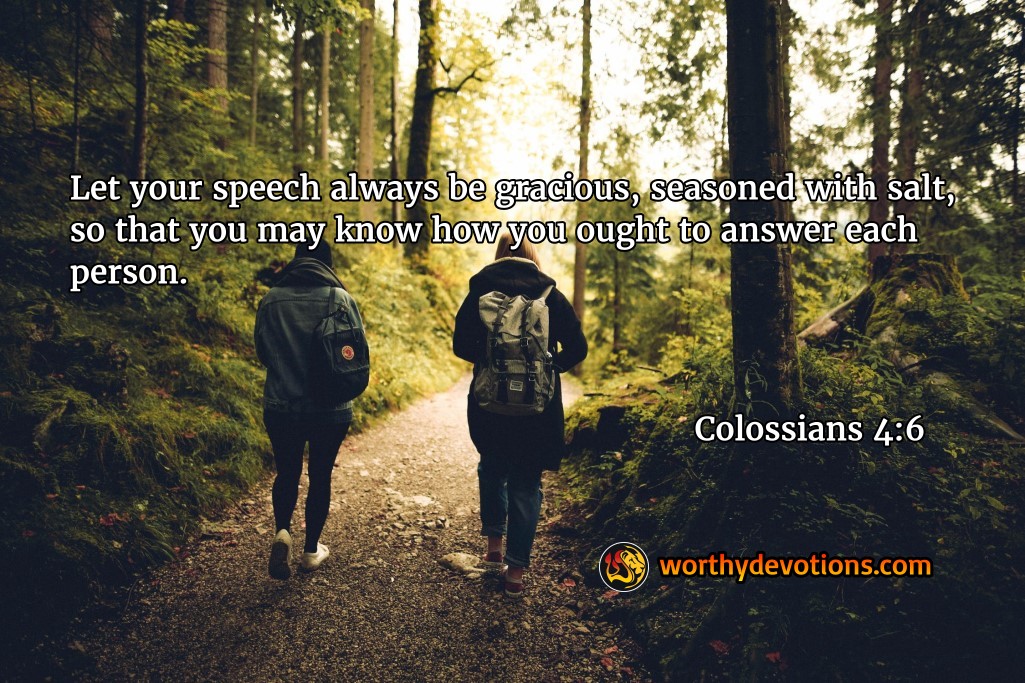 Speak "saltly"! - Worthy Christian Devotions - Daily Devotional